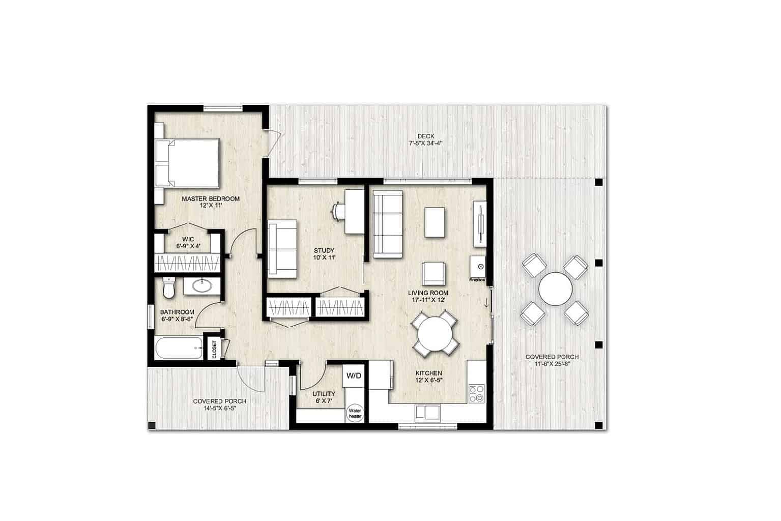 Truoba Mini 615 Modern House Plan | Truoba Plan 924-3