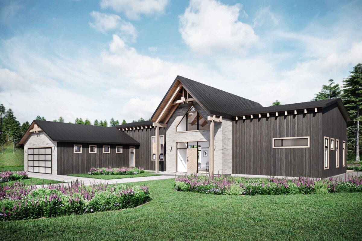 Truoba 322 | 3 Bedroom Modern Mid-Century House Plan