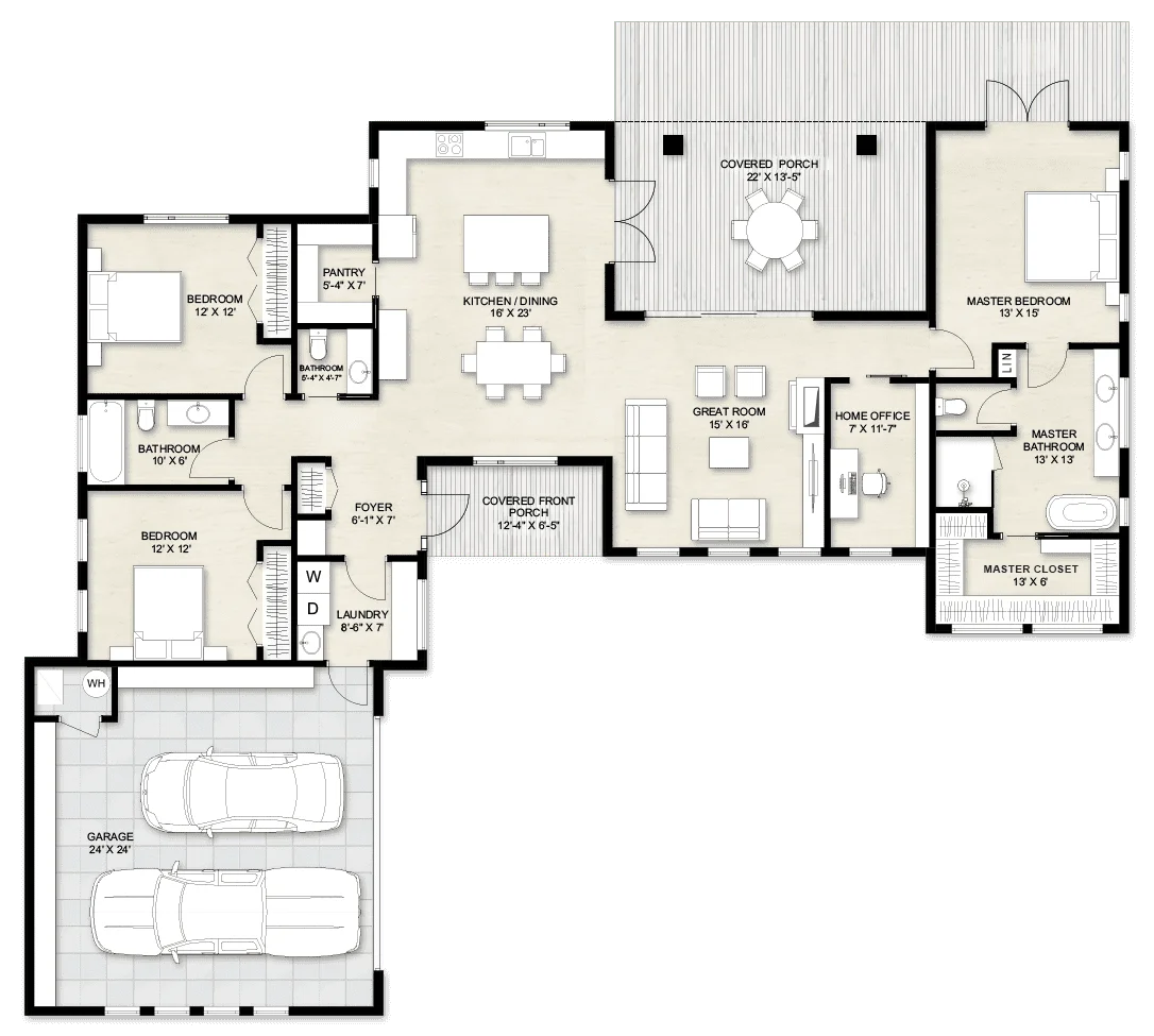 Front House Design Blueprints Plan 1728 New Home Floor Plan In