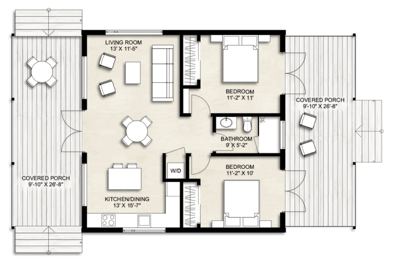 Truoba Mini 922 House Plan | Guest House Plan
