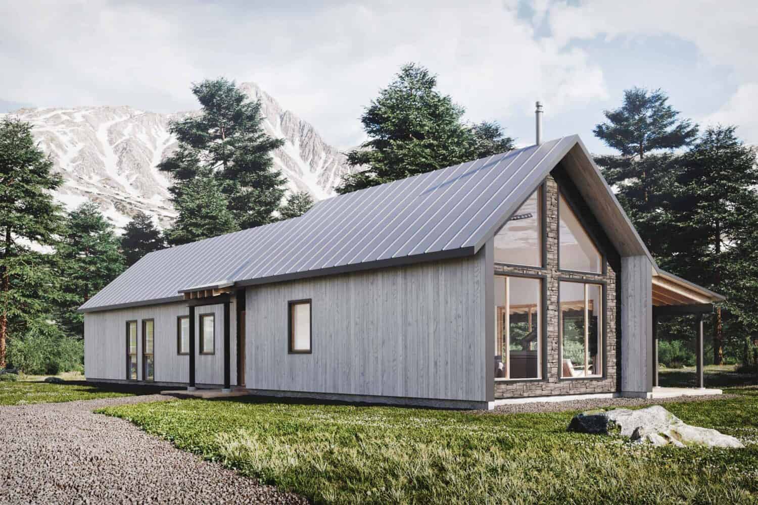 Small Modern Farmhouse Exterior Design - Truoba