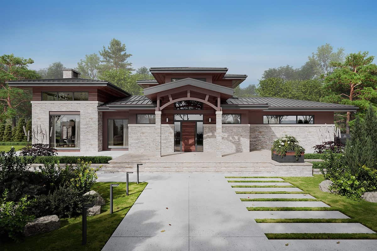 Truoba Mini 615 Modern House Plan | Truoba Plan 924-3