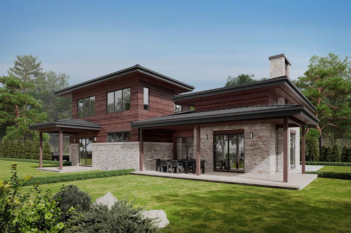 Truoba Mini 615 Modern House Plan | Truoba Plan 924-3