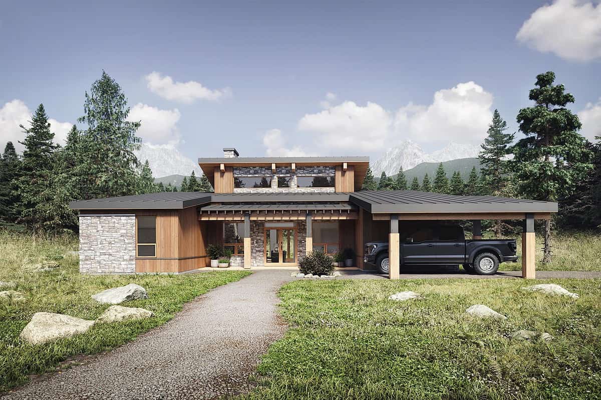 Free Modern House Plans - Designed By Truoba Architects