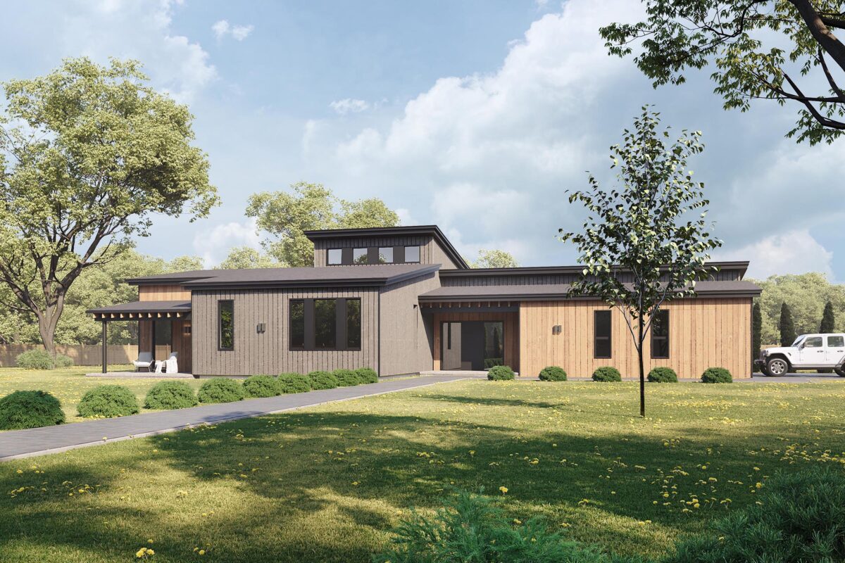 Truoba Mini 615 Modern House Plan | Truoba Plan 924-3